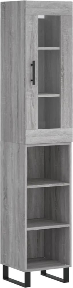 Skříň highboard šedá sonoma 34,5 x 34 x 180 cm kompozitní dřevo 3199391