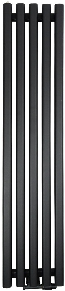 Regnis Lazur LA, topné těleso 330x1600mm se středovým připojením 50mm, 628W, černá matná, LAZURLA/1600/330/D5/BLACK