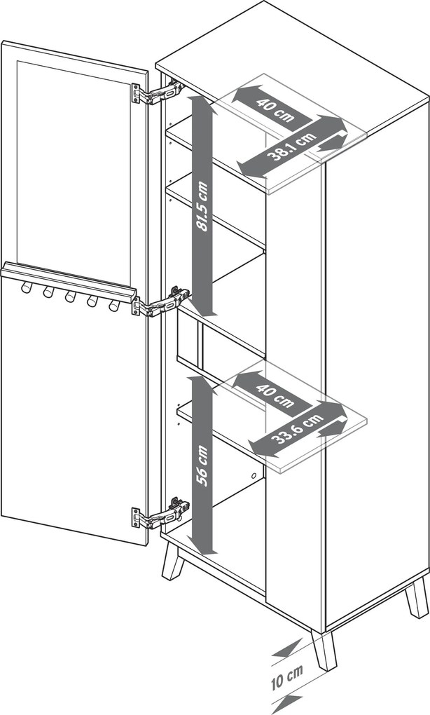 Tchibo - Multifunkční skříň - barva: bílá