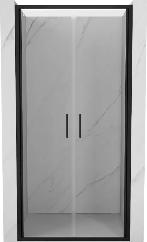 Mexen Exo, dvojité výklopné sprchové dveře, 110 cm, transparentní sklo, černá, 814-110-000-70-00