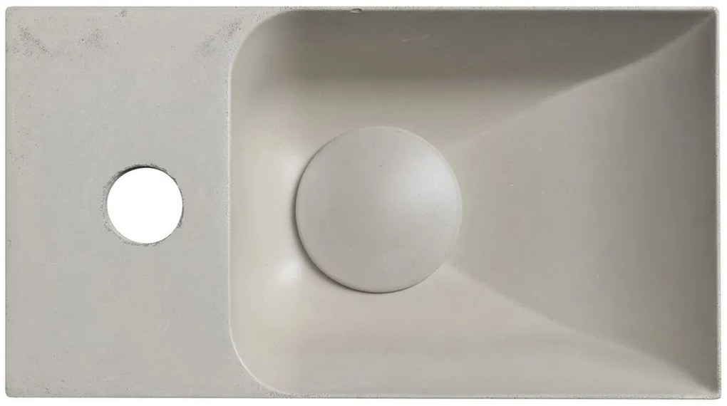 Sapho Piccolino betonové umývátko 30,8 x 10 x 17 cm baterie vlevo písková PK30014