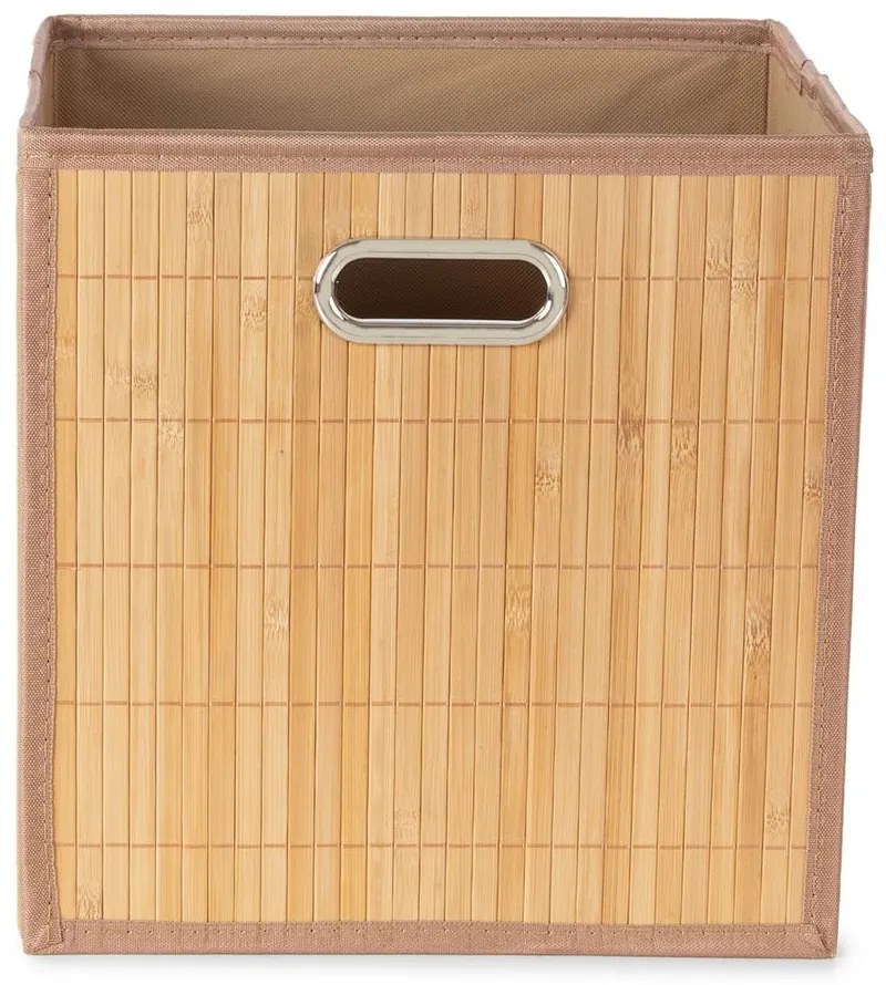 Bambusový úložný box v přírodní barvě 31x31x31 cm – Compactor