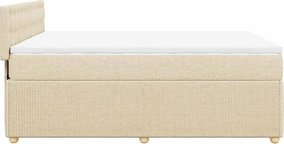 Box spring postel s matrací krémová 140x200 cm textil 3289798