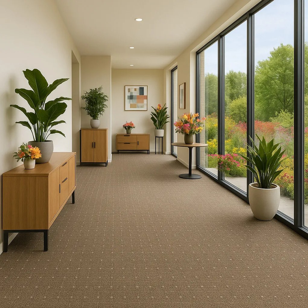 Condor Carpets, Metrážový koberec Udinese hnědý - neúčtujeme odřezky z role, na míru, šíře 4m, hnědá, filc, chodba / předsíň