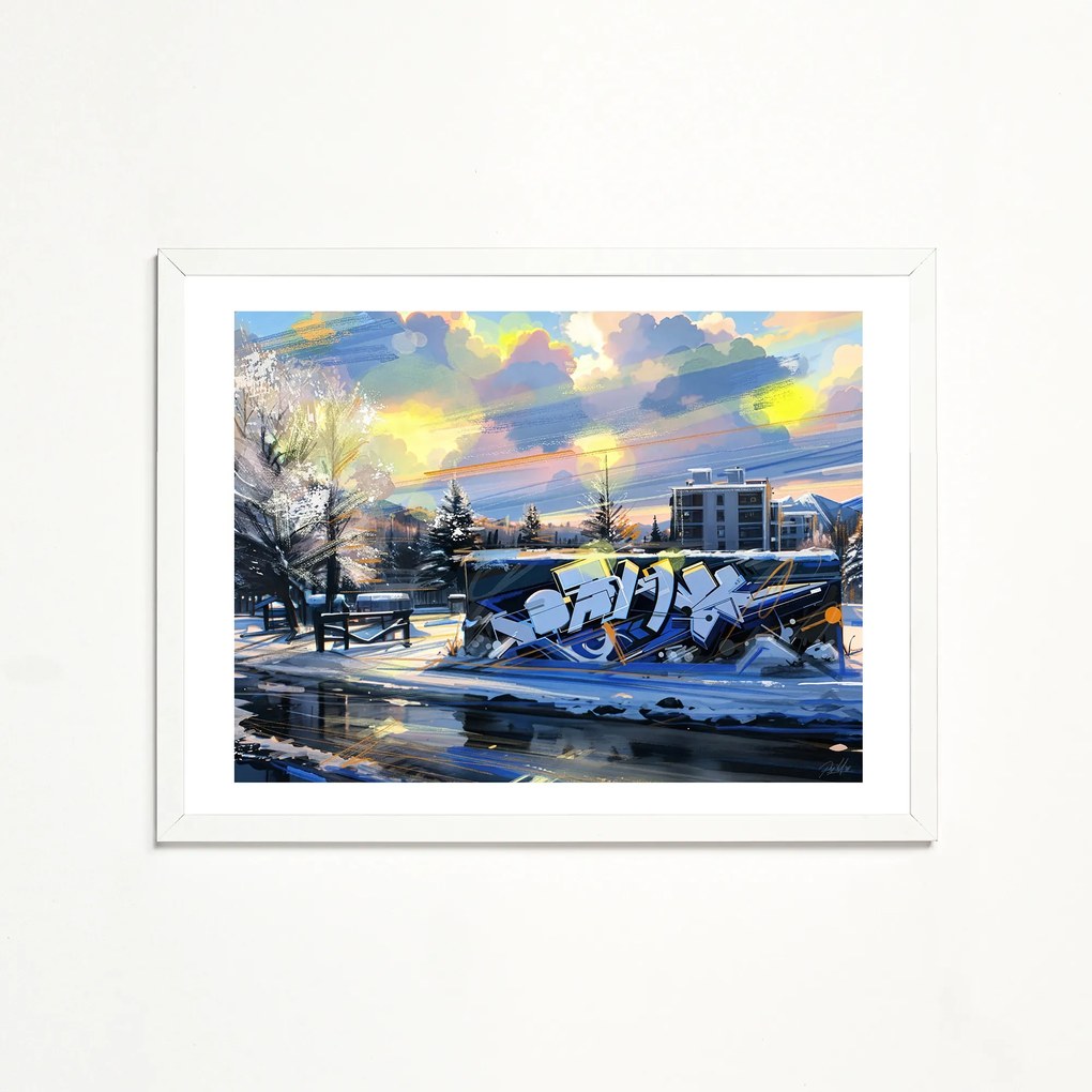 Jozef Spodniak | Panika71 Panika71 | Vánoce u babičky Rám: Černý, Velikost: 20 x 30 cm