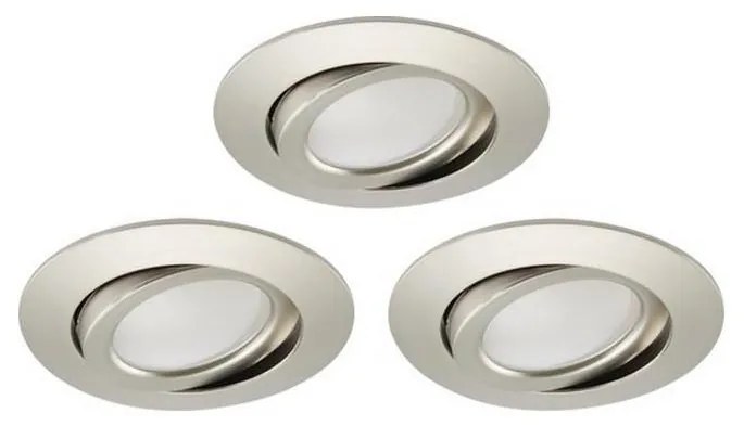 Brilo - SADA 3x LED Stm. koupelnové podhledové svítidlo LED/5W/230V IP23