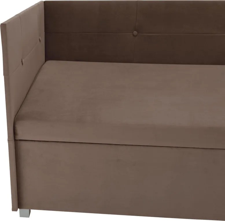 Válenda AURIA UNI 90x200 s úložným prostorem, hnědá Taupe Trinity 06 Kondela 0000395672