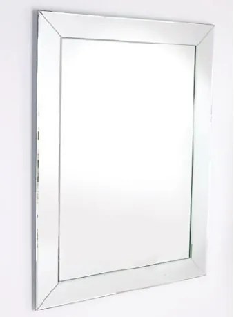 Amirro Zrcadlo na zeď do pokoje ložnice dekorativní UNO 60 x 80 cm s fazetovanými  lištami 711-188