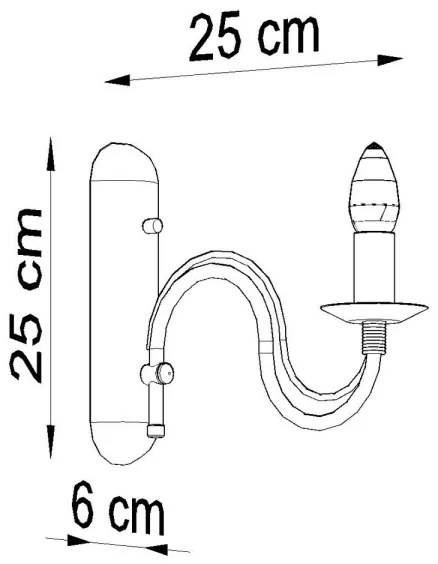 Sollux SL.0216 - Nástěnné svítidlo MINERWA 1xE14/40W/230V bílá