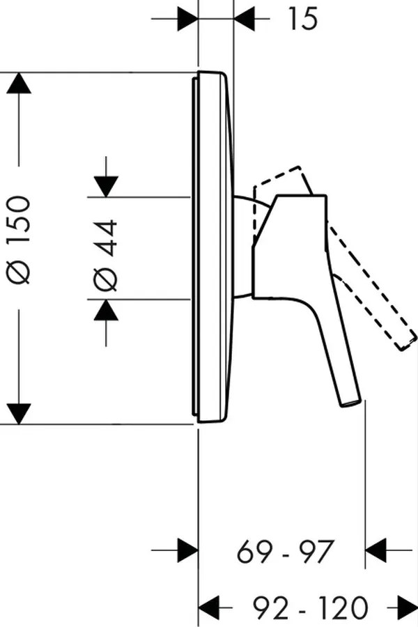 Hansgrohe Talis S, sprchová baterie pod omítku, chromová, 72605000