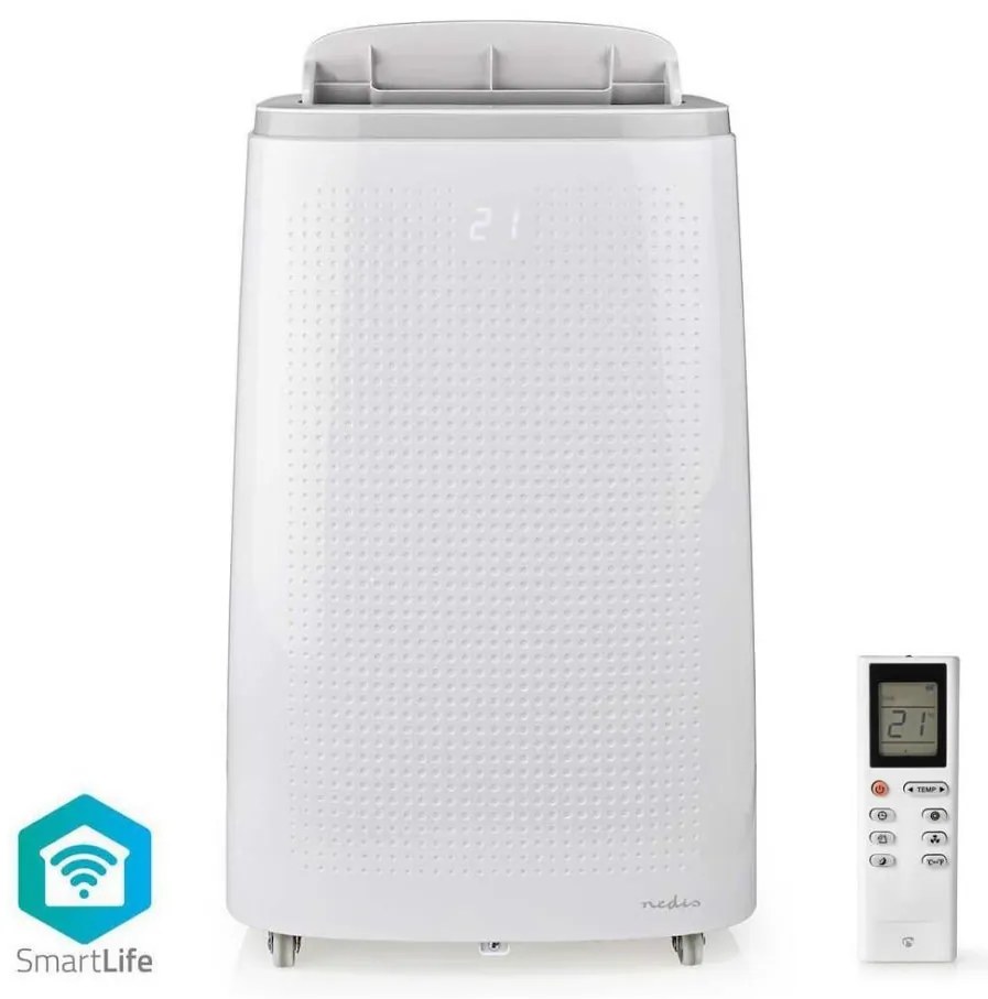 Nedis WIFIACMB1WT16-Chytrá mobilní klimatizace 3v1 1800W/230V 16000 BTU Wi-Fi+DO WIFIACMB1WT16