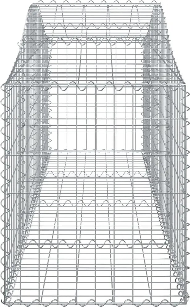 Klenuté gabionové koše 5 ks 200x50x60/80 cm pozinkované železo 3145601