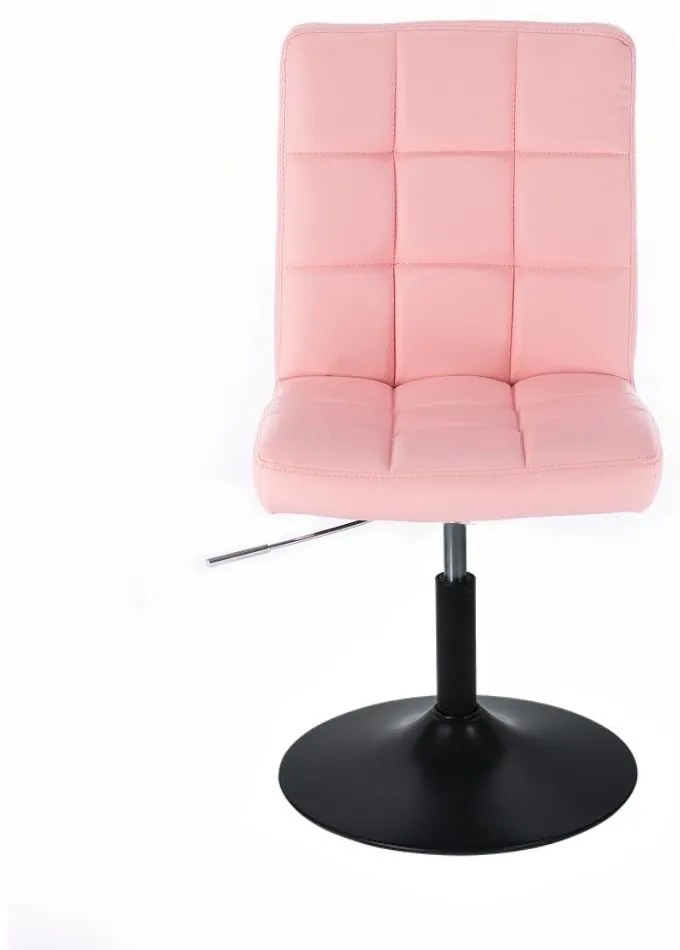 LuxuryForm DESIGN Otočná židle TOLEDO na černém talíři - růžová