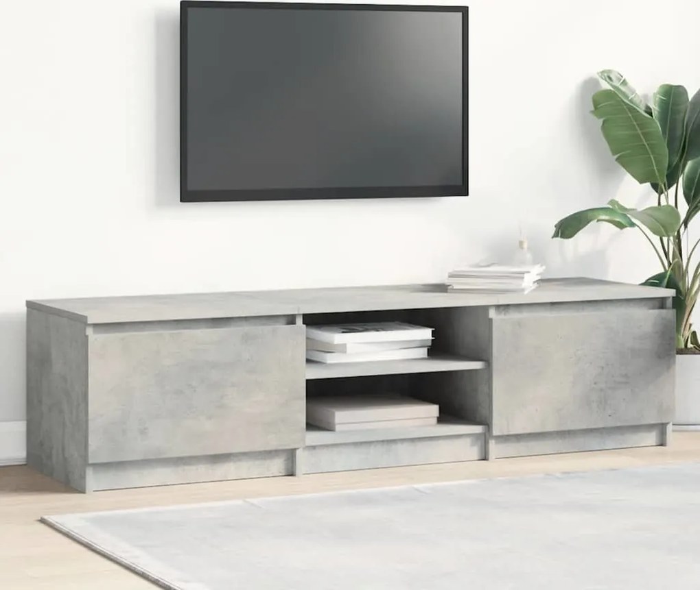 vidaXL TV stolek 140 x 40 x 35,5 cm kompozitní dřevo [800648] Barva: Betonová šedá