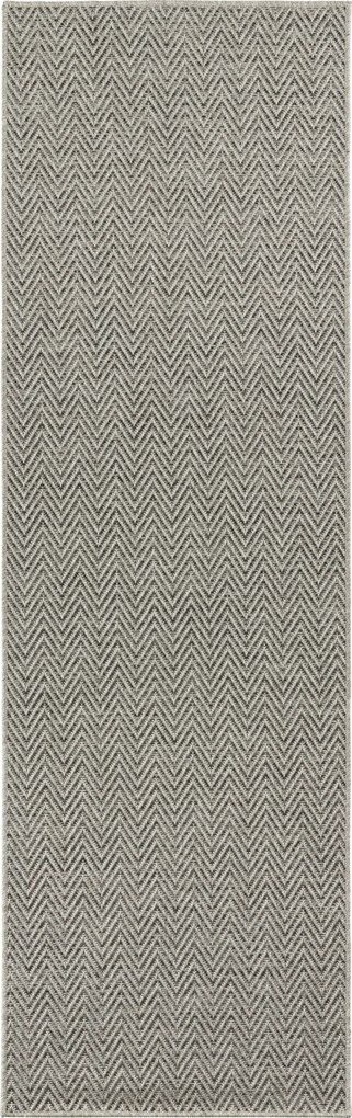 BT Carpet, Běhoun Nature 104269 Grey/Anthracite – na ven i na doma, 80x250, šedá, chodba / předsíň