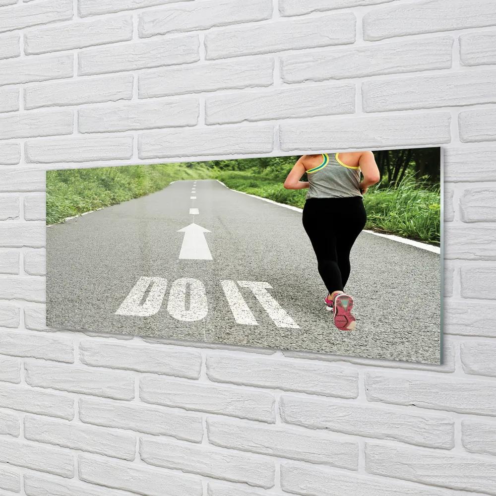 akrylový obraz Žena road kurz 120x60 cm