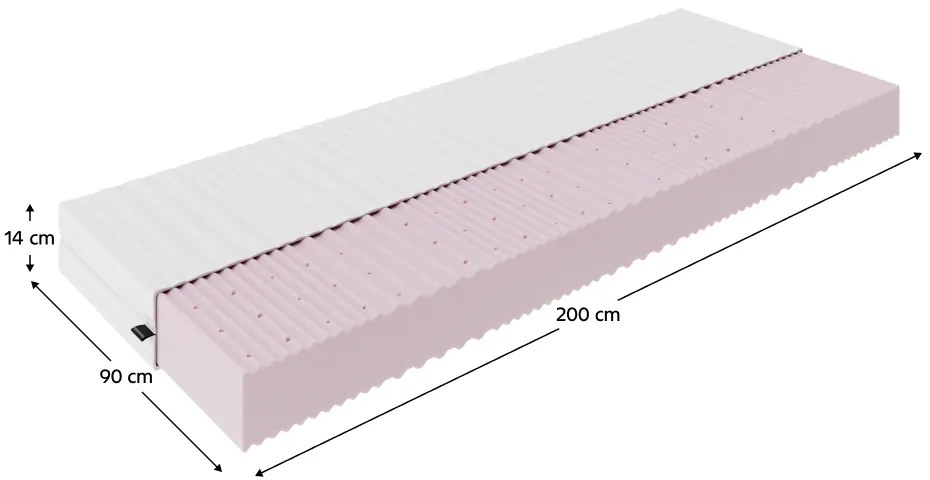 Kondela Matrace, pěnová, 14 cm, 90x200, MAIR