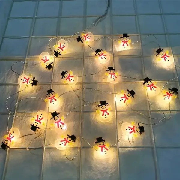 Vánoční 20 LED girlanda Sněhuláci 2m