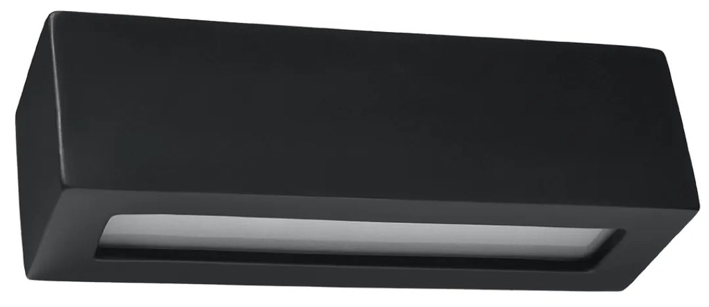 Sollux Lighting Nástěnné svítidlo keramické VEGA Černá