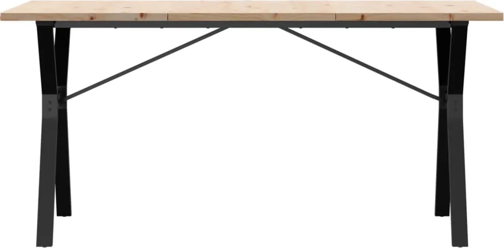 Jídelní stůl s Y rámem 160 x 80 x 75,5 cm borové dřevo a ocel 3282787