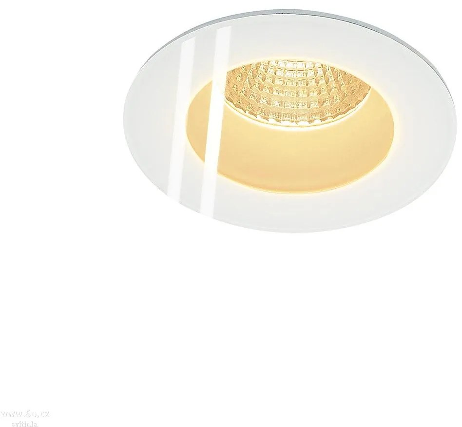 SLV Big White 114441 Patta-F, zápuštěná bodovka IP 65, 12W LED 3000K, bílá, prům.8,3cm