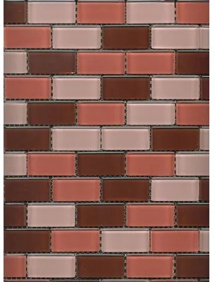 Skleněná mozaika XCM B877 30,5x32,5 cm červená