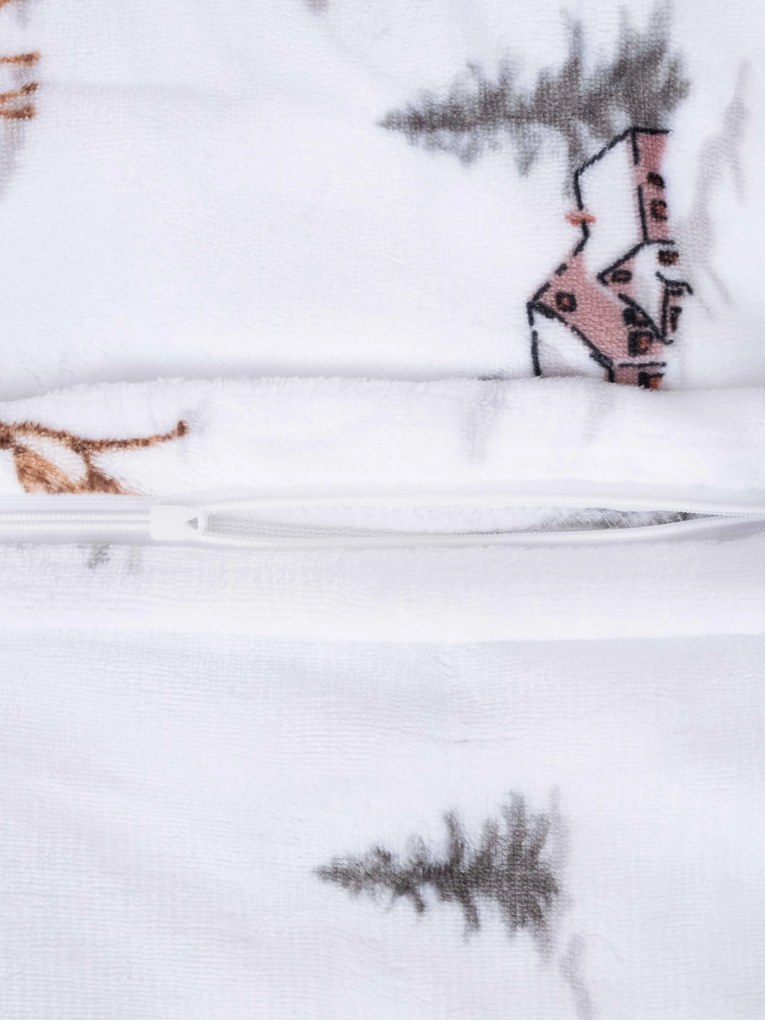MK Lůžkoviny Francouzské mikroplyšové povlečení Exclusive - Zimní les 220 × 200 cm, 2ks 70 x 90 cm