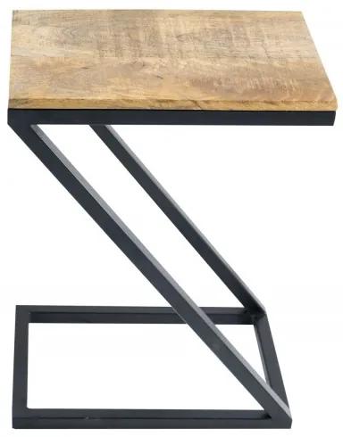 Noble Home Přírodní dřevěný odkládací stolek Butler