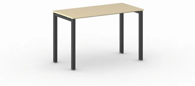 Stůl Square s černou podnoží 1200 x 600 x 750 mm, bříza