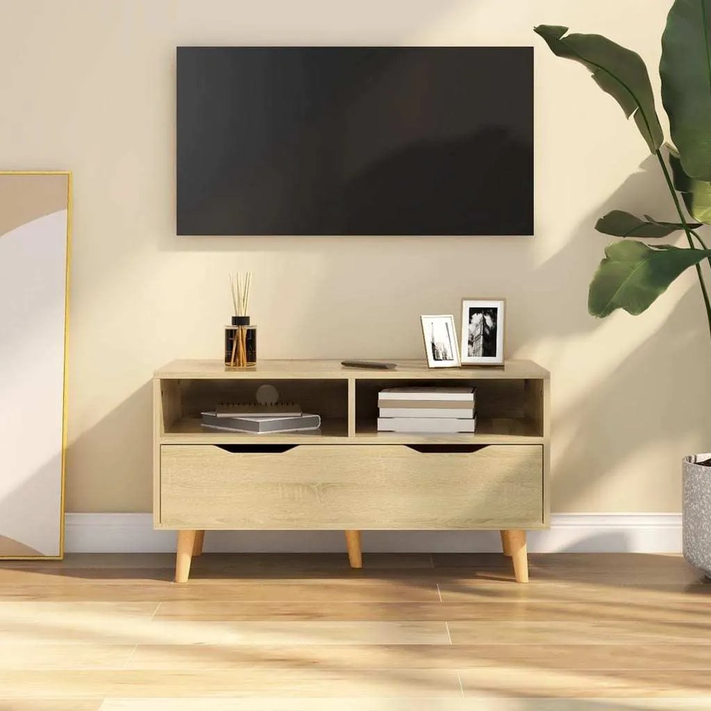 vidaXL TV skříňka 90 x 40 x 48,5 cm kompozitní dřevo [326783] Barva: kouřový dub