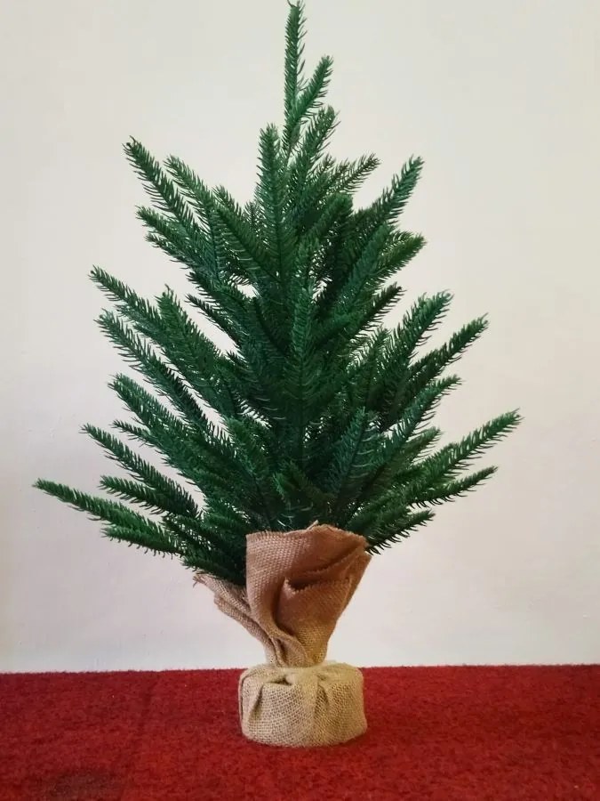 Vánoční stromeček umělí s jehličím 57 cm, plast a kov, IP20 do interiéru