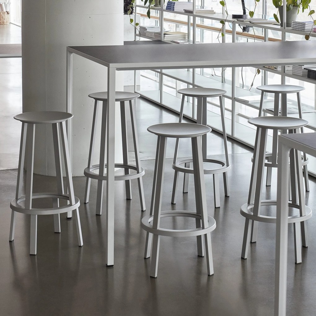 HAY Stolička Revolver Bar Stool High, Sky Grey