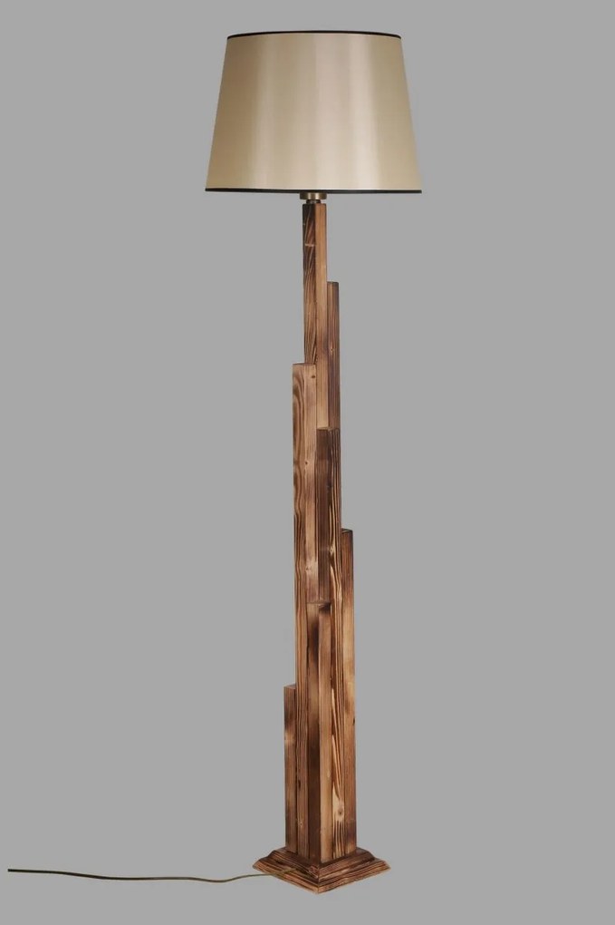 Stojací lampa Yanik I 165 cm hnědá/béžová