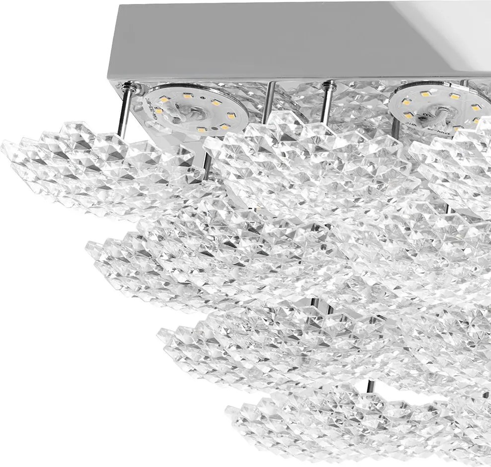 Toolight Toolight, LED stropní svítidlo 38x35cm, 40W, 4000K, 3600lm, MS015-C, chromová, OSW-09627
