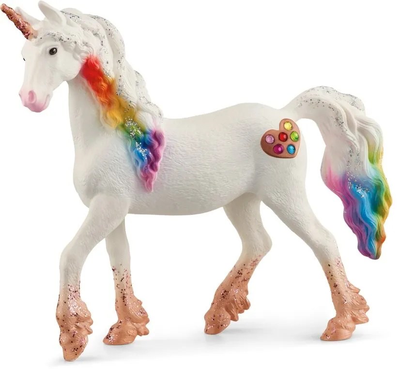 Figurka schleich jednorožec kobyla srdíčková duhová 70726