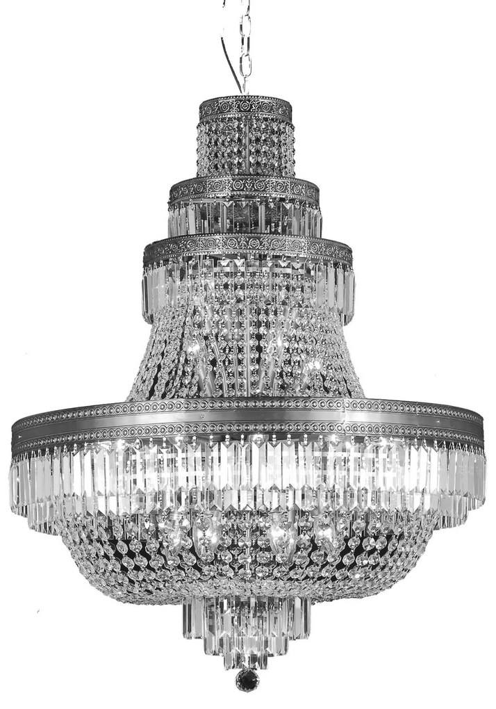 Křišťálový lustr Nestor - Ø 80*105/220 cm E14/max 24*40W