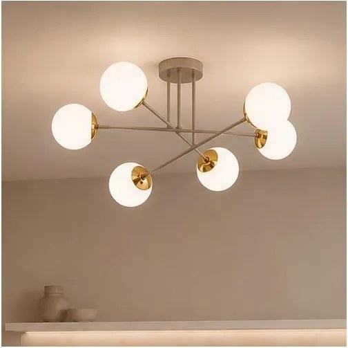 BRILAGI - Přisazený lustr MILO 6xE27/60W/230V béžová/zlatá
