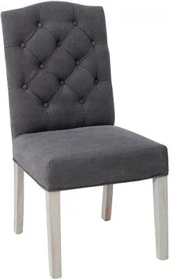 Deflee Jídelní židle CASTLE BP GREY ZDL37876100% polyester, masivní nohy  51 cm x 101 cm x 63 cm