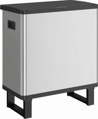 HOMCOM automatický odpadkový koš se senzorem 54 l, 3 přihrádky, nerezová ocel, stříbrný