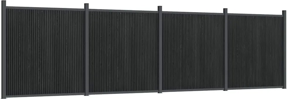 Plotový dílec šedý 699 x 186 cm WPC 3282792
