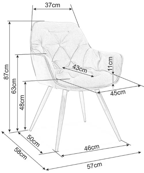 Olivová židle CHERRY z eko kůže