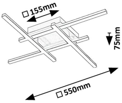 Rabalux 71398 - LED Stropní svítidlo DEMIR LED/24W/230V 4000K