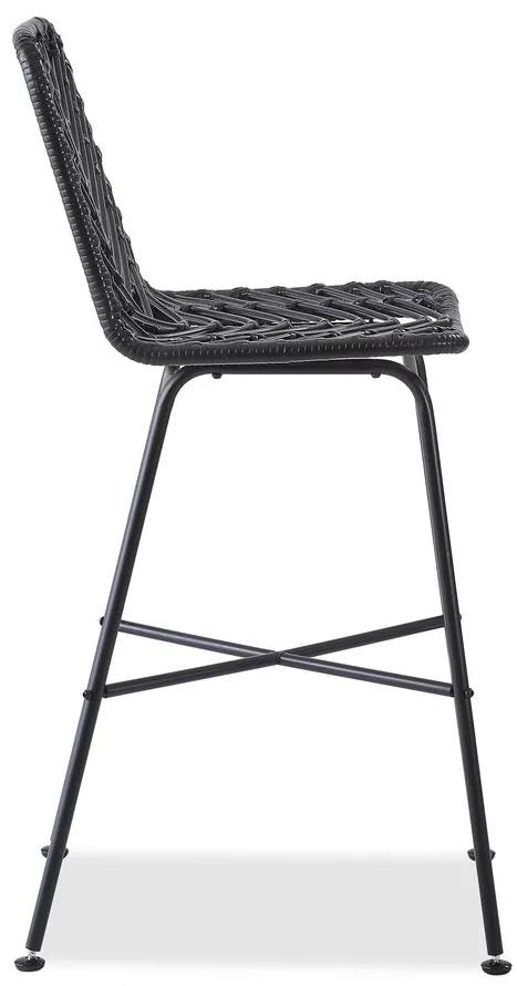Halmar Barová ratanová židle H97, černá