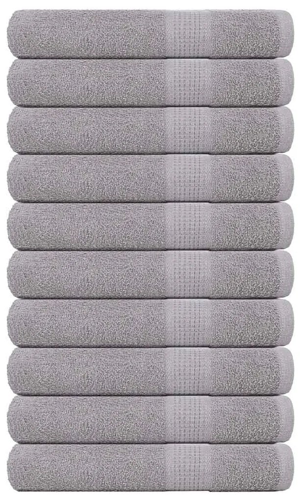 Ručníky FROGN 10 ks šedé 100x200 cm 360 g/m² 136844