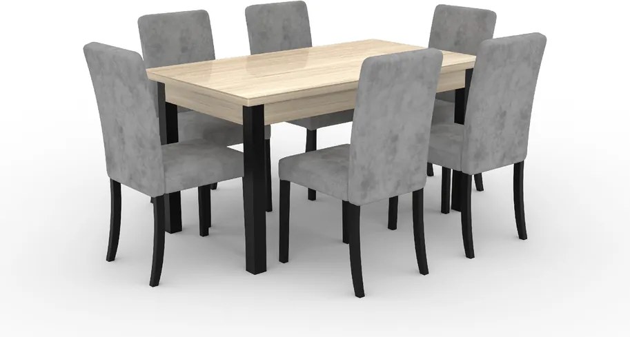 ADRK Furniture Sada stůl s židlemi RODOS 81 SE-ROD-81-BS