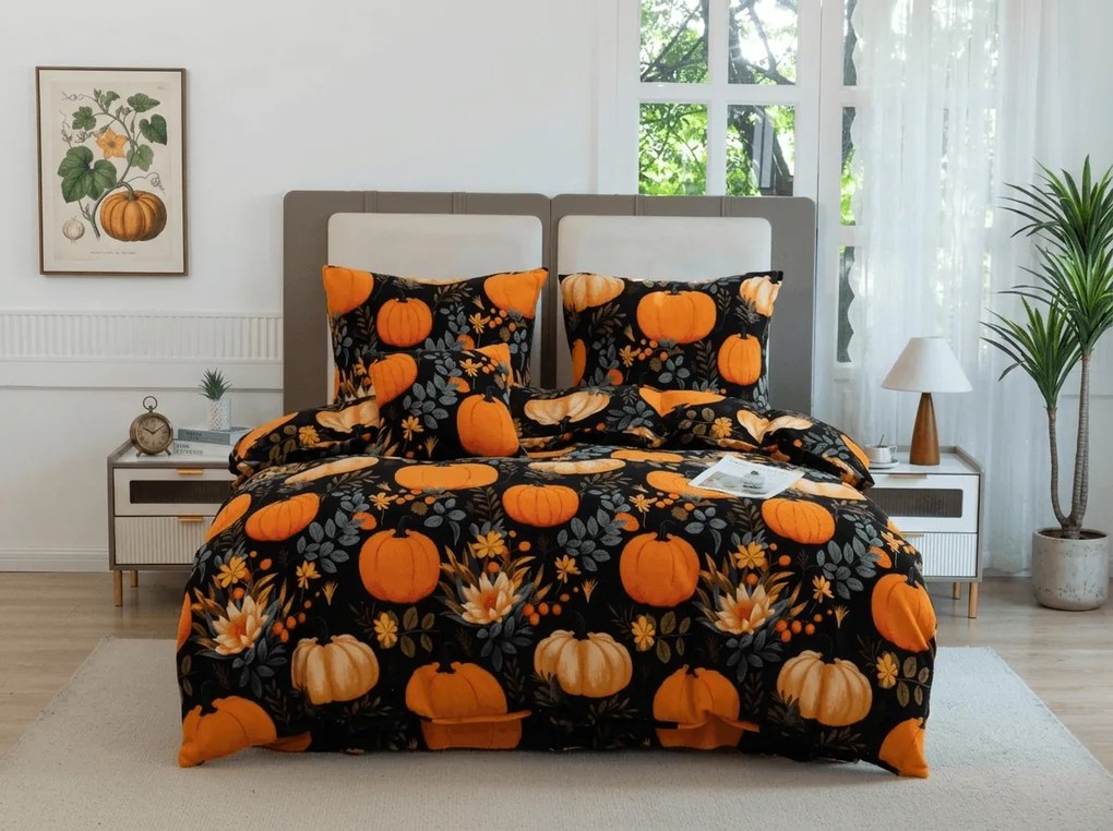 Mikroplyšové povlečení PUMPKINZA barevné Rozměr povlečení: 2 ks 70 x 90 cm | 200 x 220 cm