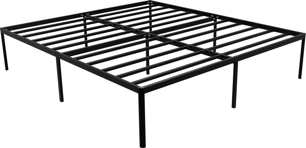 Kovová postel Hamlin 200x180x41 cm – černá