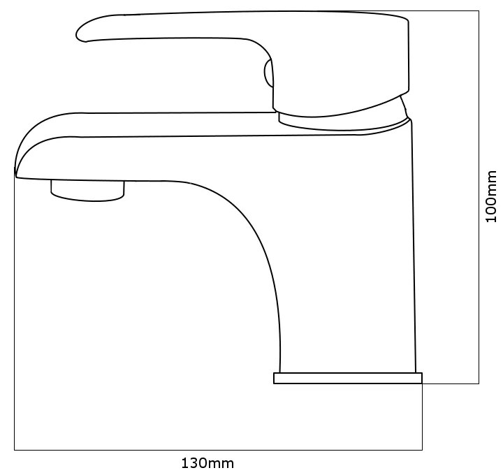 Gamma Pico, umyvadlová baterie h-100, černá matná, GMA-BPOU-BK