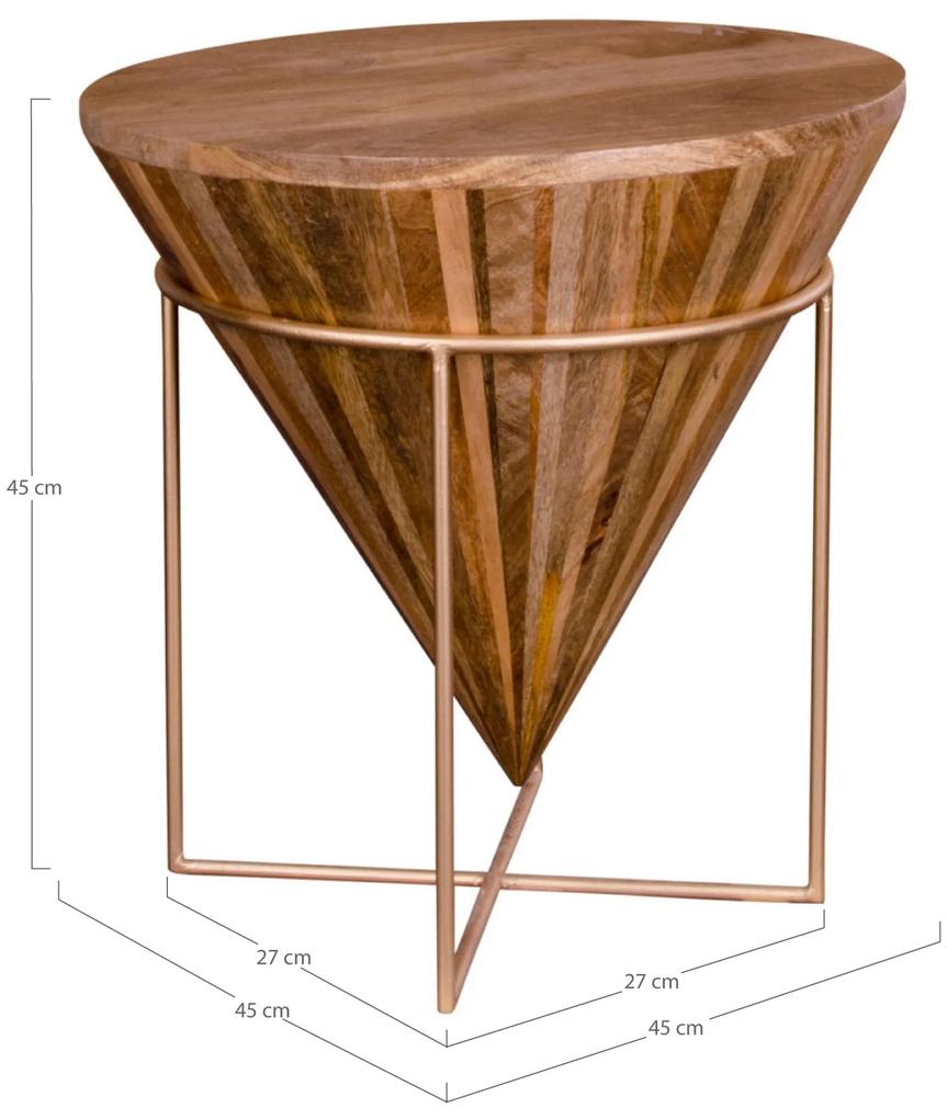 House Nordic Konferenční stolek, přírodní mangové dřevo\nØ45x45 cm