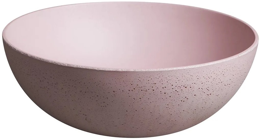 Sapho Sapho, FORMIGO betonové umyvadlo na desku, průměr 39cm, růžová mat, FG321